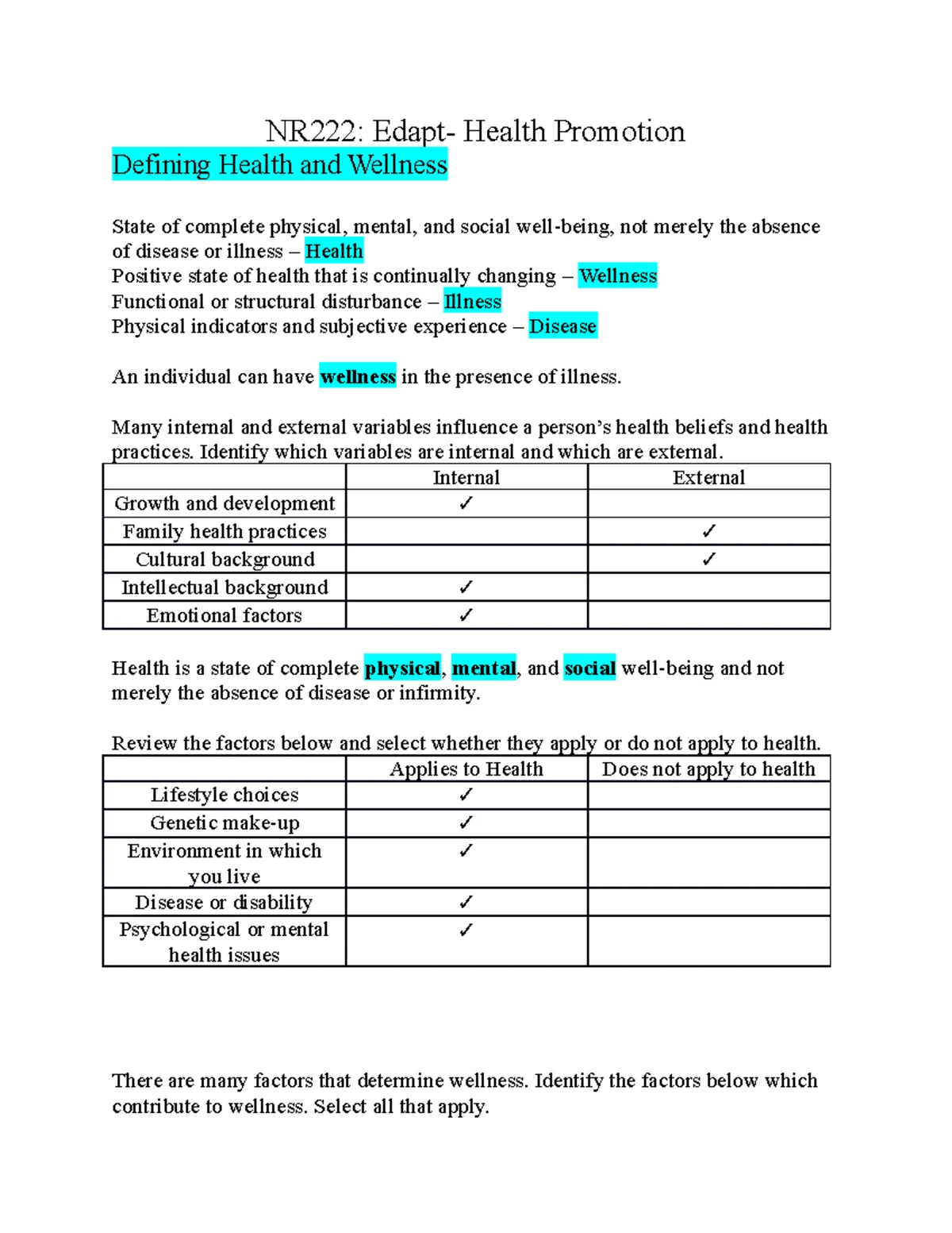 Week 2 Module 2 Edapt - Health Promotion Strategies and Interventions ...