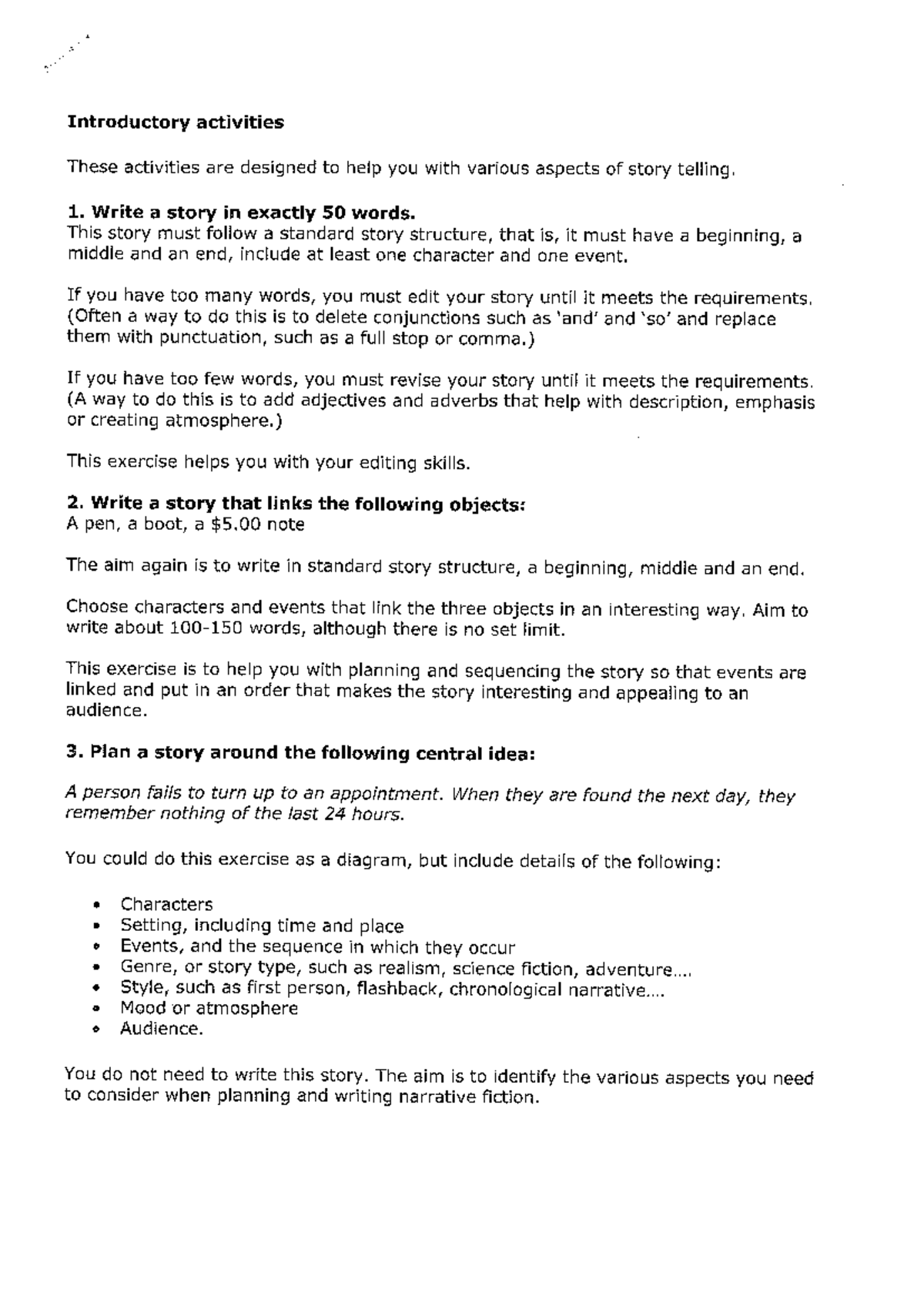 Micro-fiction Writing Activities: Storytelling Techniques and Exercises ...