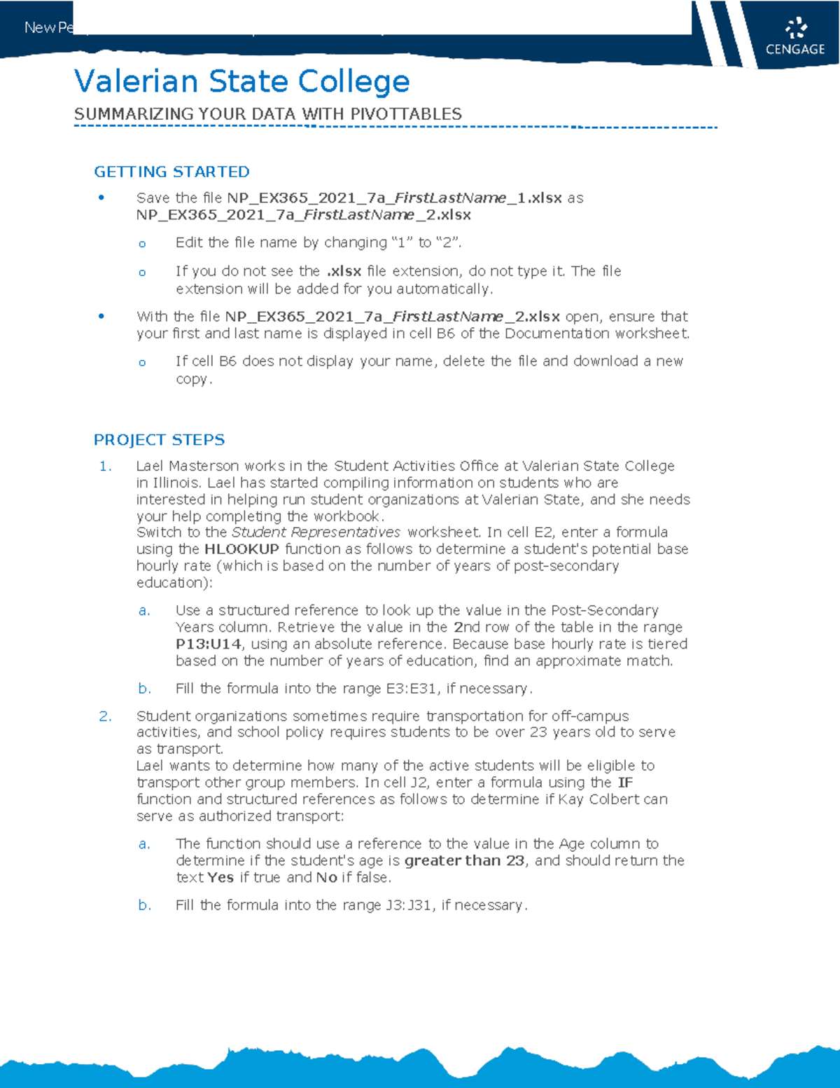New Perspectives Excel Module 7: SAM Project 1a Instructions & Guide ...