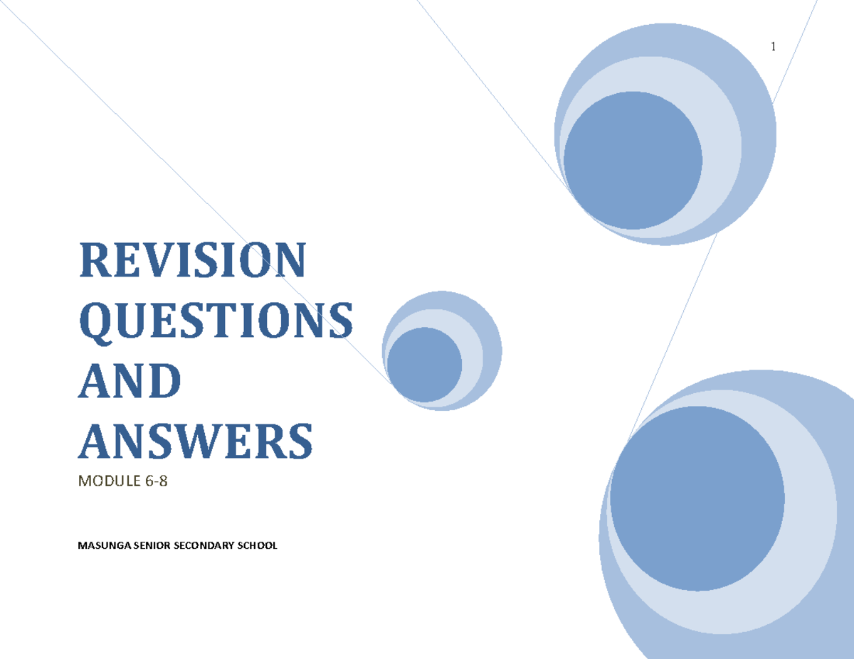 Revision Notes for Modules 6-8 (Population, Health & Education) - DVS ...