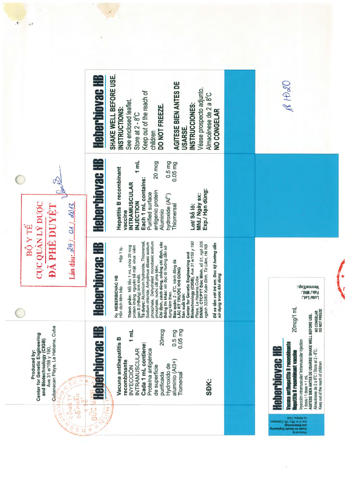 Heberbiovac HB Vaccine Instructions and Information (CIGB) - Studocu