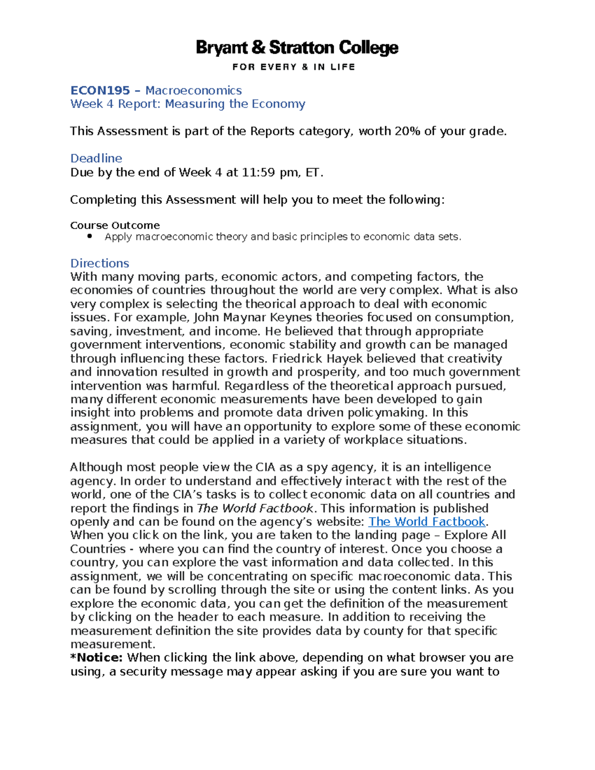 ECON195 Week 4 Report: Analyzing Economic Measurements - Studocu