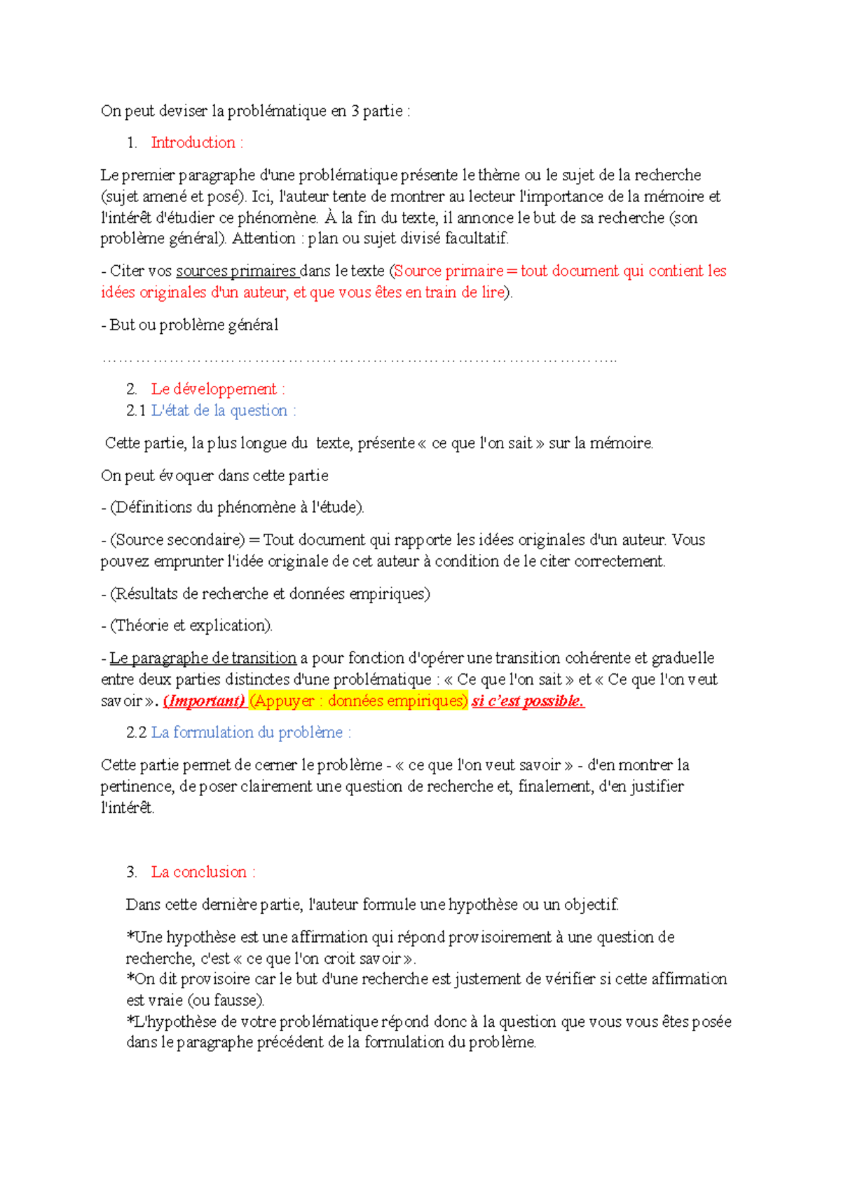 Rédaction d'une problématique en recherche : Guide détaillé - Studocu