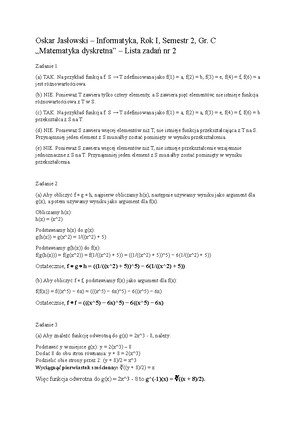 Wstęp do informatyki - zadania z ćwiczeń - Napisz program, który ...