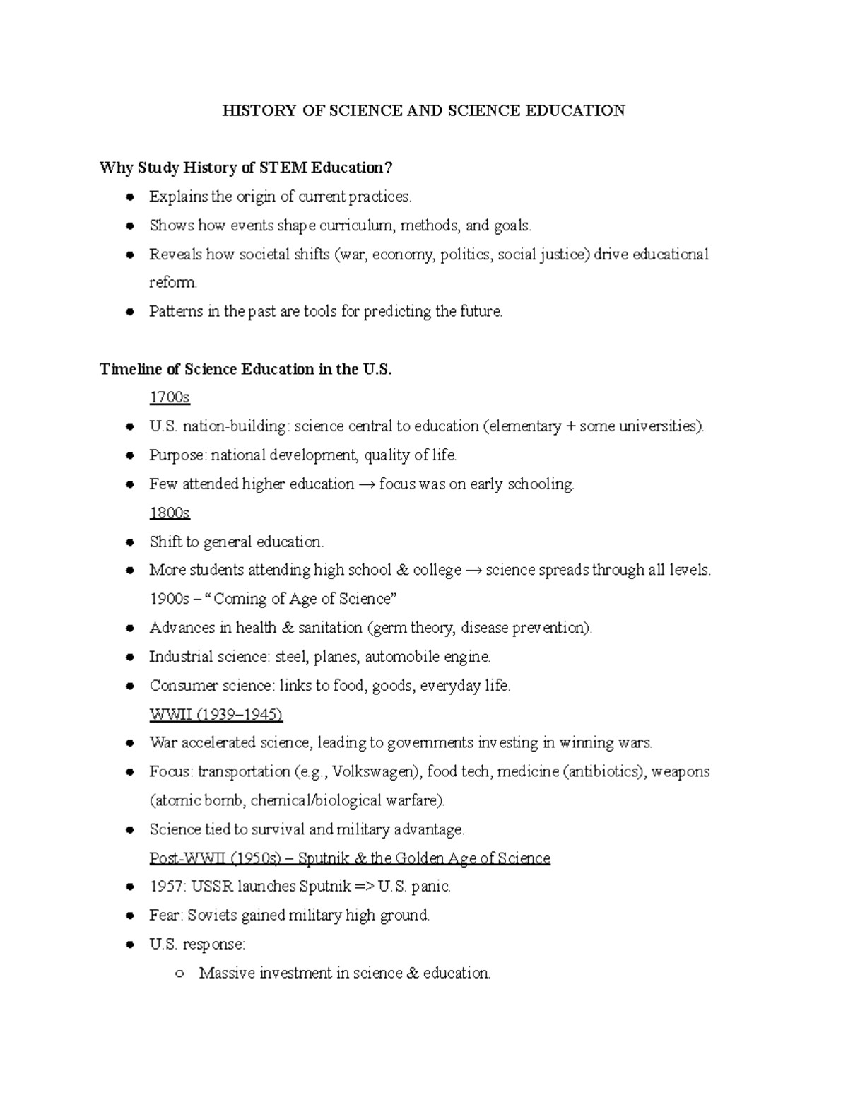 IDS C96 Lecture Notes: History of STEM Education and Its Evolution ...