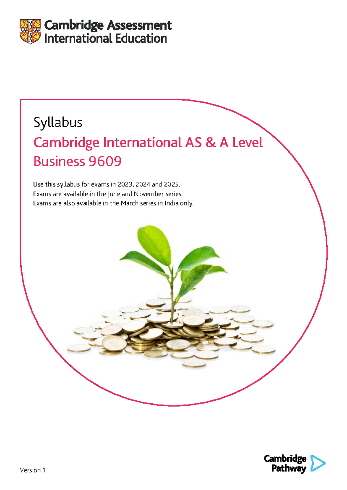 Cambridge International AS A Level Business 9609 Syllabus Overview ...