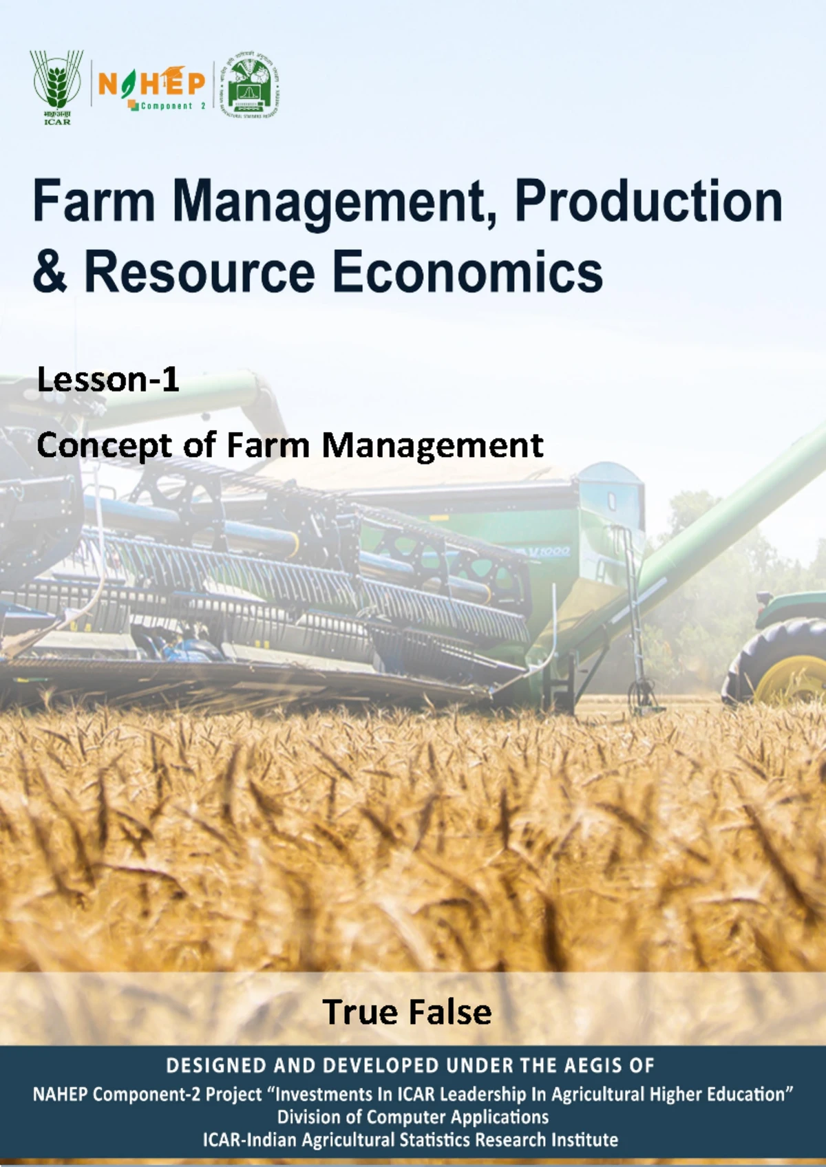 AG03 N Lesson 1: Introduction to Farm Management Concepts - Studocu