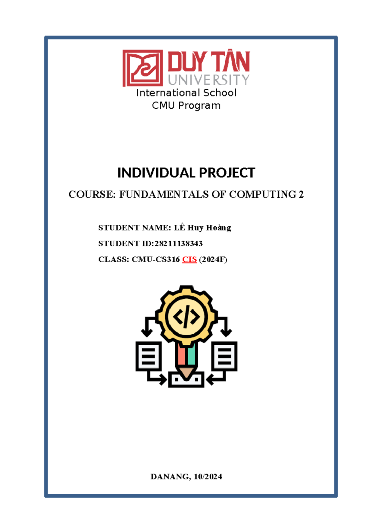 CMU-CS316 Individual Project: Solved Problems in Computing 2 - Studocu