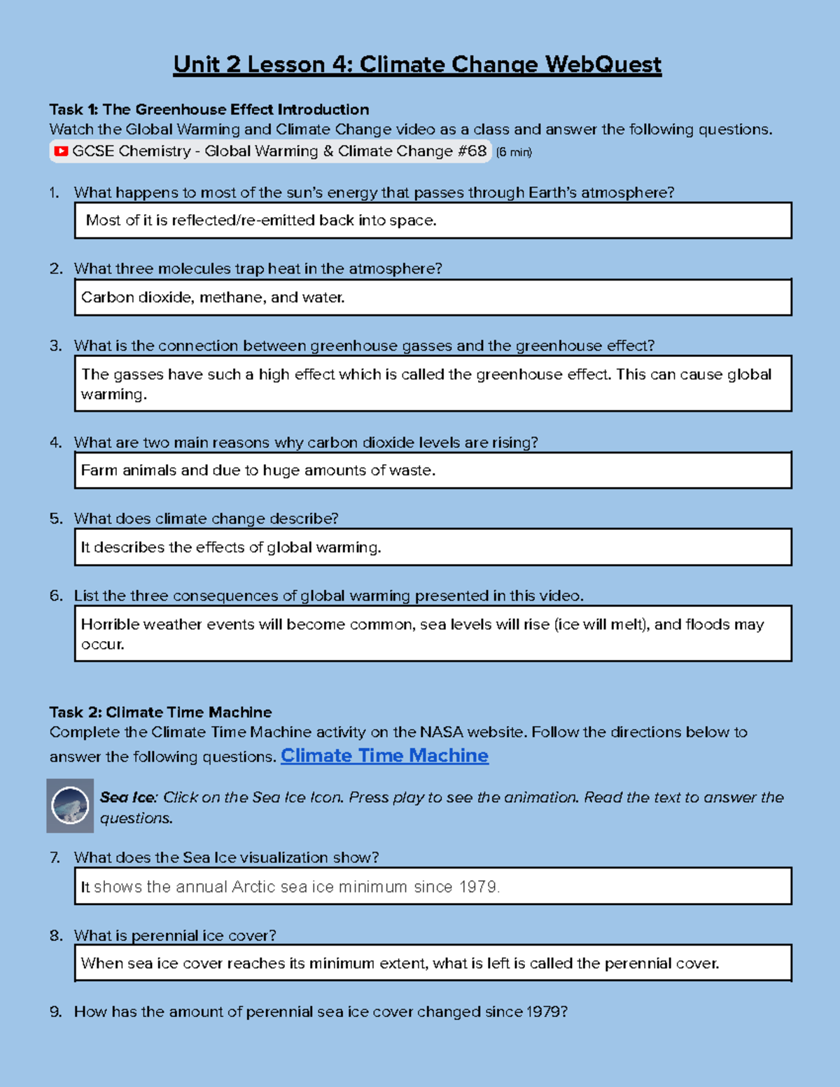Obi Obidegwu - Climate Change Webquest - Unit 2 Lesson 4: Climate ...