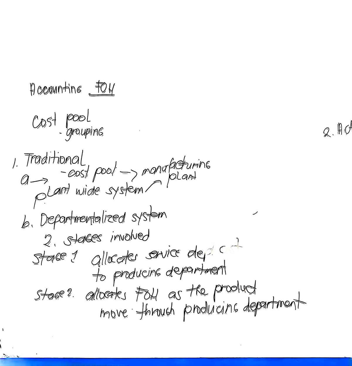 COST ACCT - FOH Cost Pool Grouping & Allocation Methods Review - Studocu