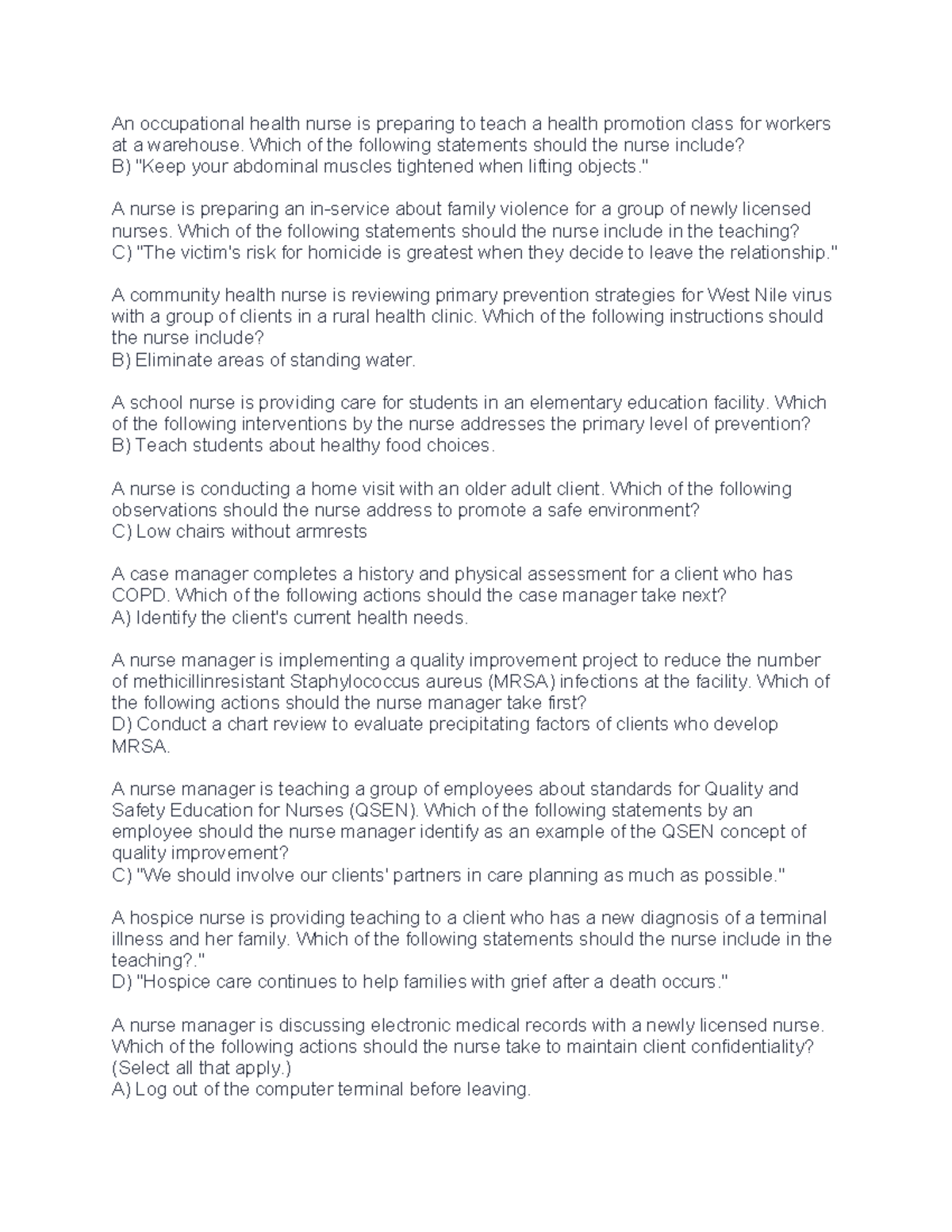 Leadership Capstone: Nursing Strategies for Health Promotion & Safety ...