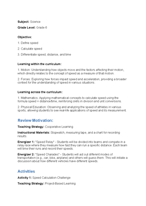 Boyle's Law - Lesson Plan for Grade 10 Science (SCI 10) - Studocu
