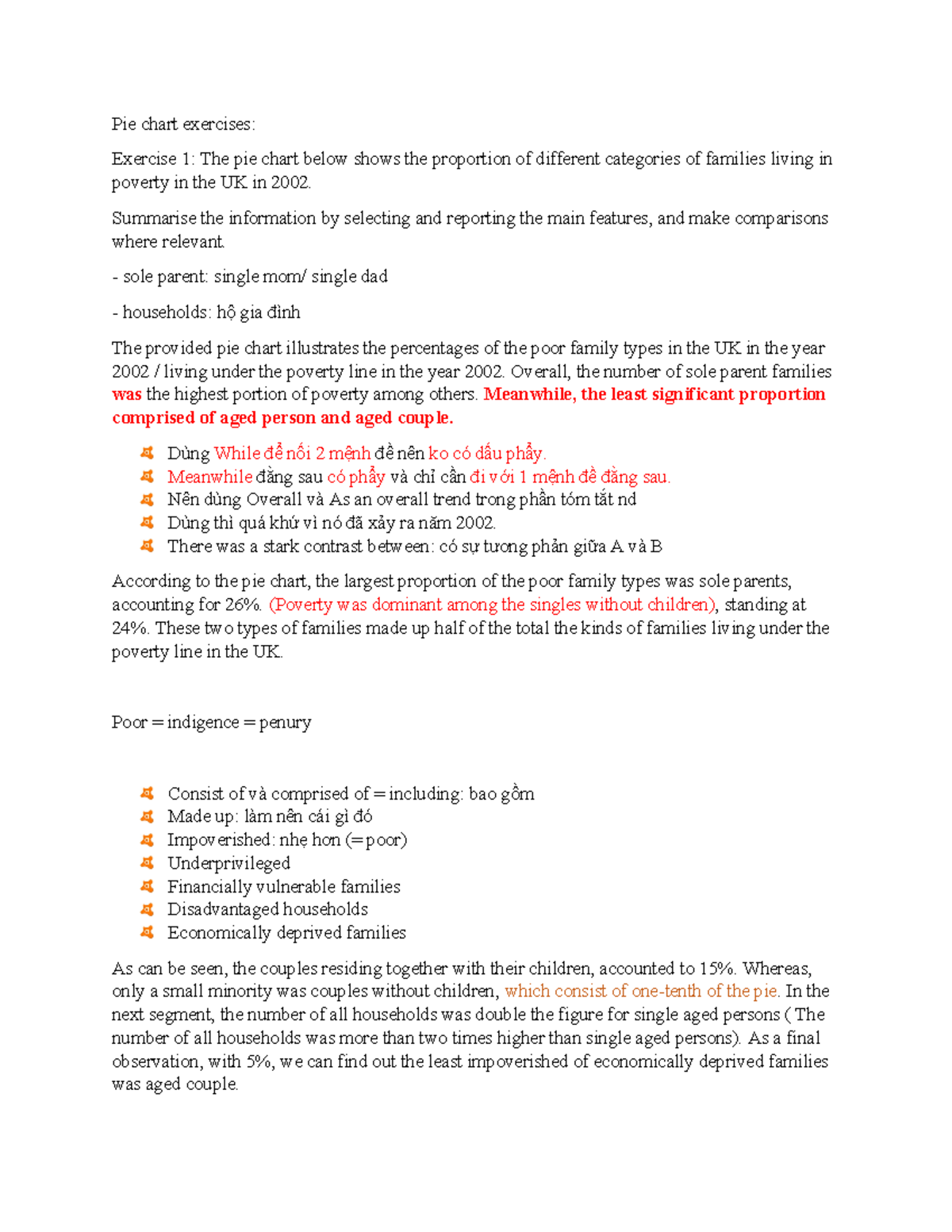 Pie Chart Exercises Pie Chart Exercises Exercise 1 The Pie Chart