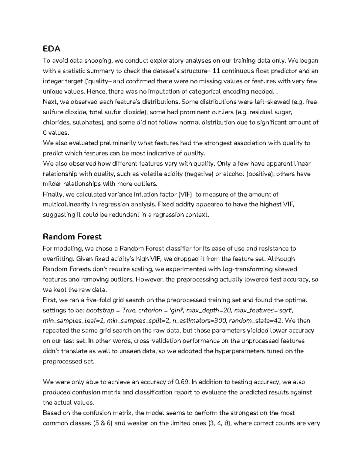 Final Project: EDA and Random Forest Analysis for Predictive Modeling - Studocu