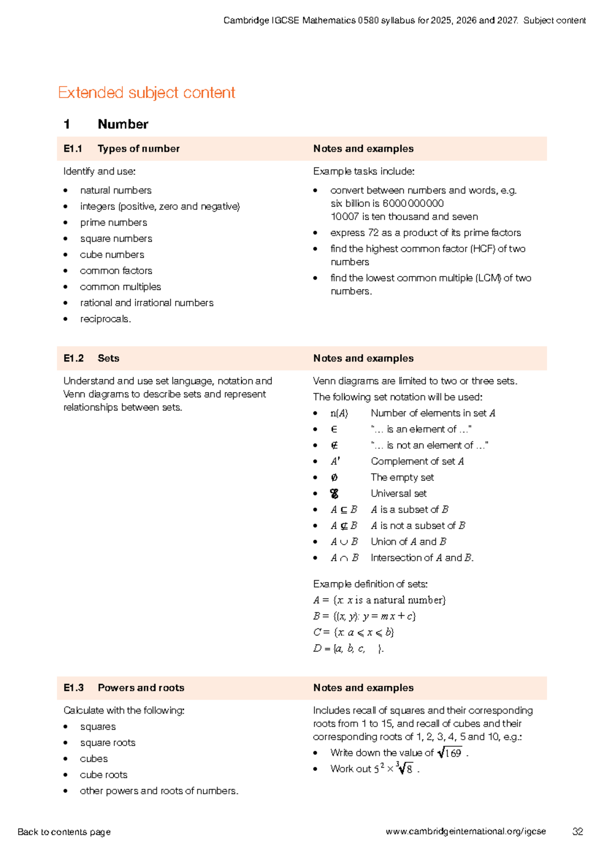 Cambridge IGCSE 0580 Mathematics Syllabus Overview for 2025-2027 - Studocu