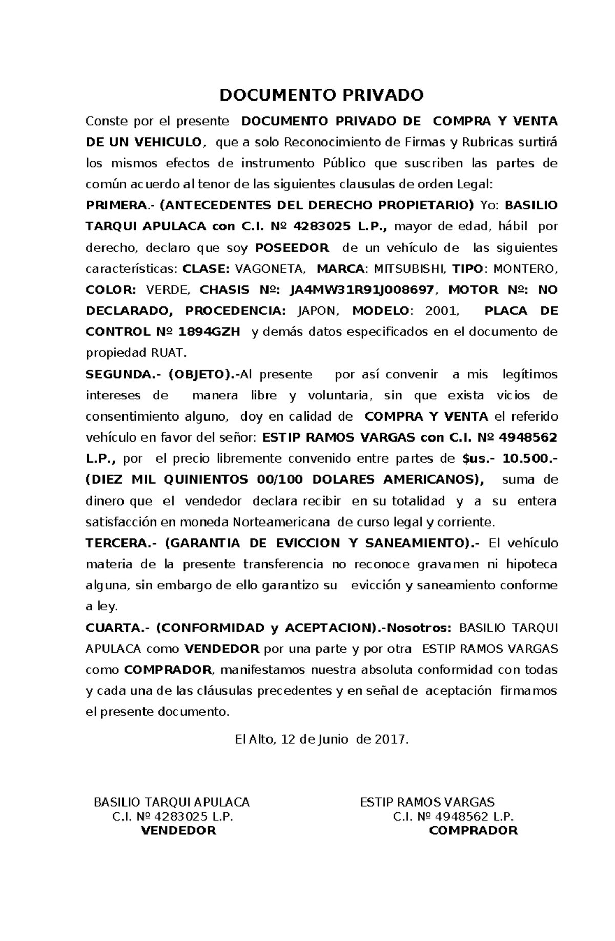 Minuta de Compra y Venta de Terreno - Loyda y Adan Delgadillo - Studocu