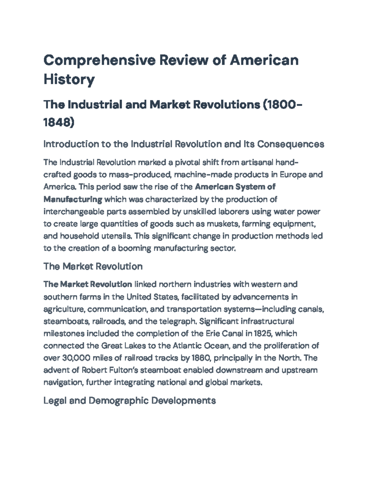 Comprehensive Overview of American History: 1491-1877 Review ...