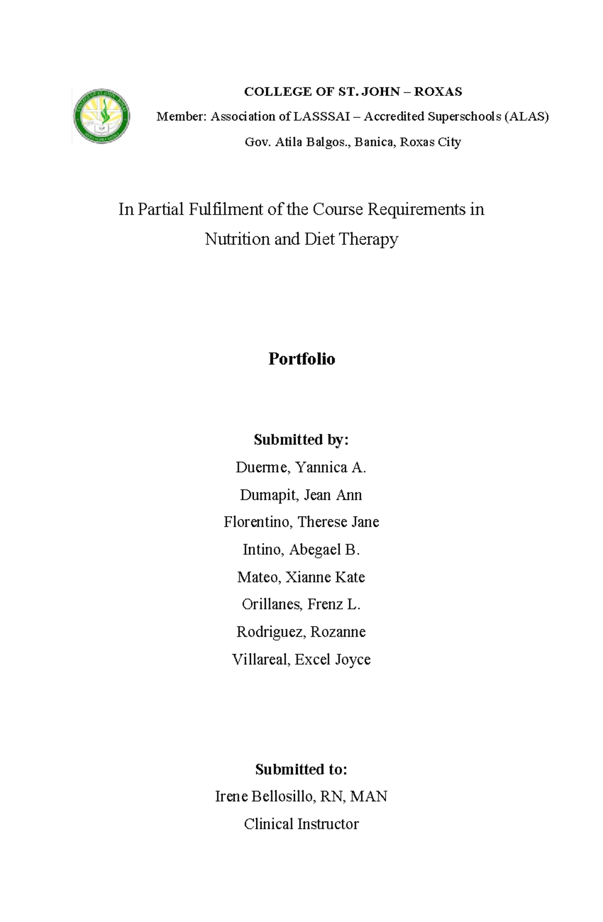 Manuscript- Nutrition- Final - In Partial Fulfilment of the Course ...