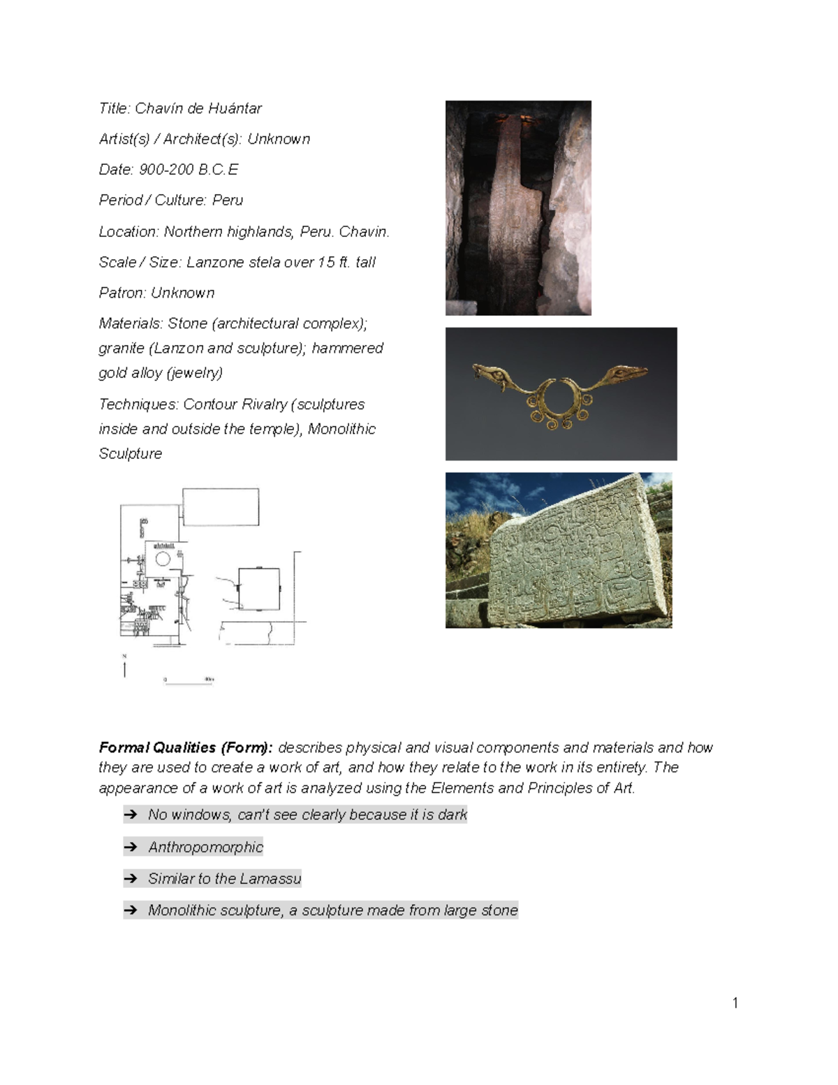 APAH - Art History Study Guide: Chavín, Maize, and Machu Picchu - Studocu