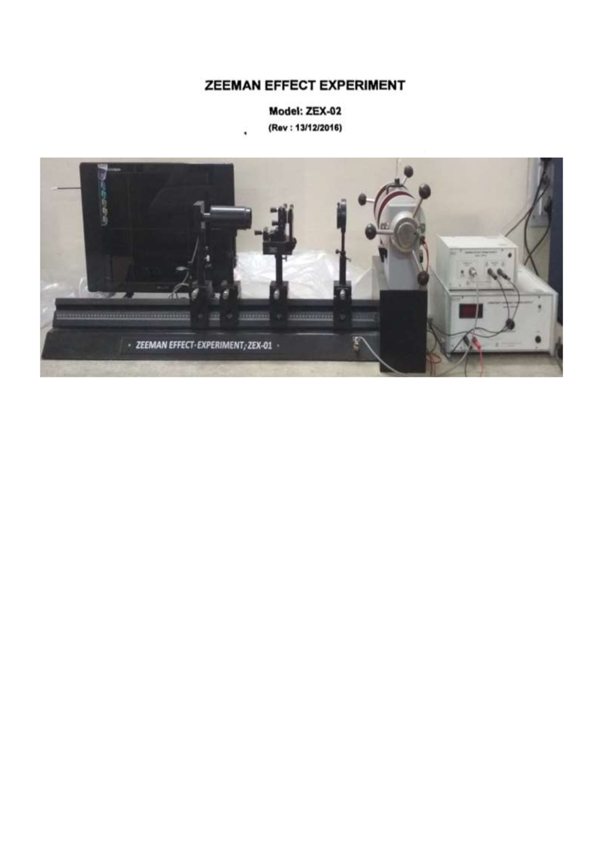 ZEEMAN EFFECT NOTES - Practical Guide for Lab Experiment - Studocu