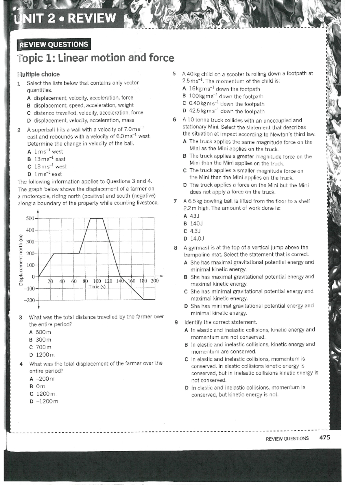 UNIT 2 REVISION SHEET for Mock EXT EXAM: Linear Motion & Waves - Studocu