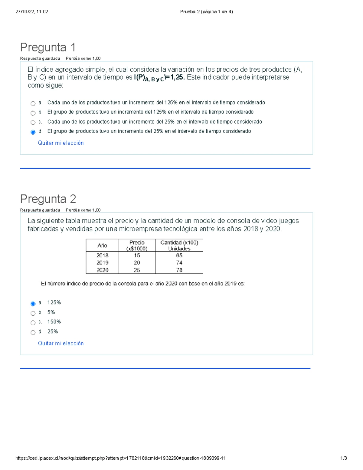 Prueba 2: Ejercicios de Probabilidades y Estadística - Studocu