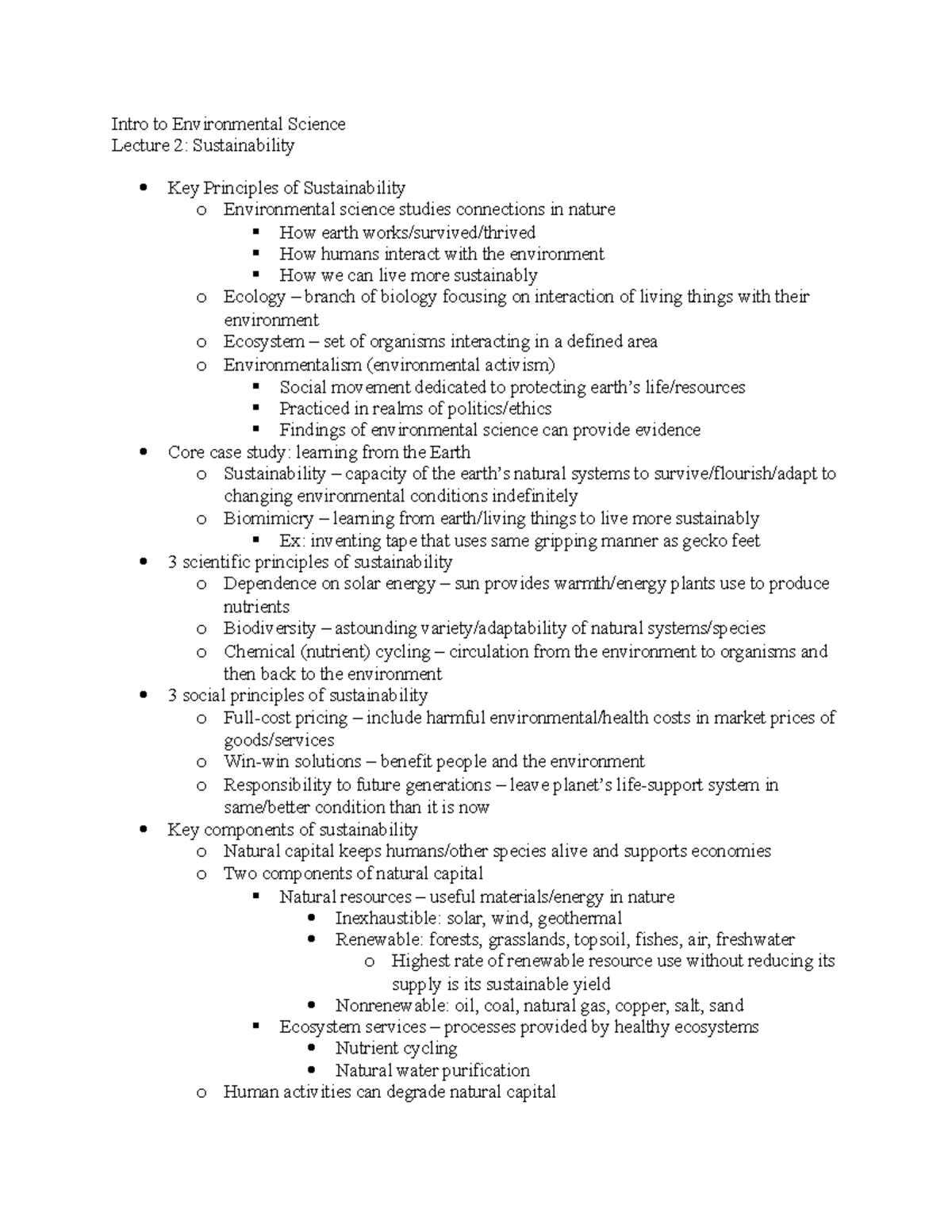 2021-Intro to Environmental Science Lec 2: Sustainability Overview ...