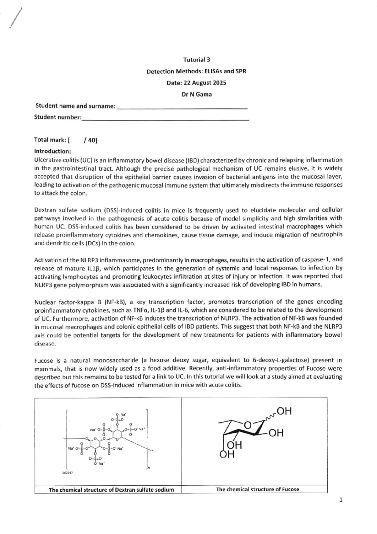 BCM 368 Tutorial 3: Detection Methods - ELISAs & SPR in UC Research - Studocu