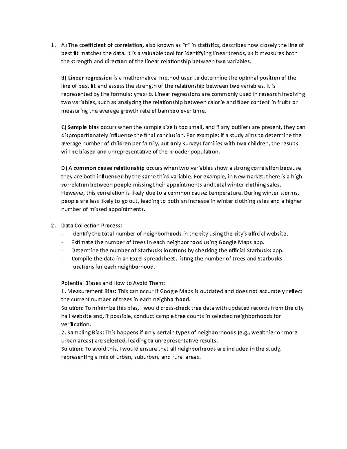 STAT 101: Assignment 3 - Correlation, Regression, and Bias Analysis ...