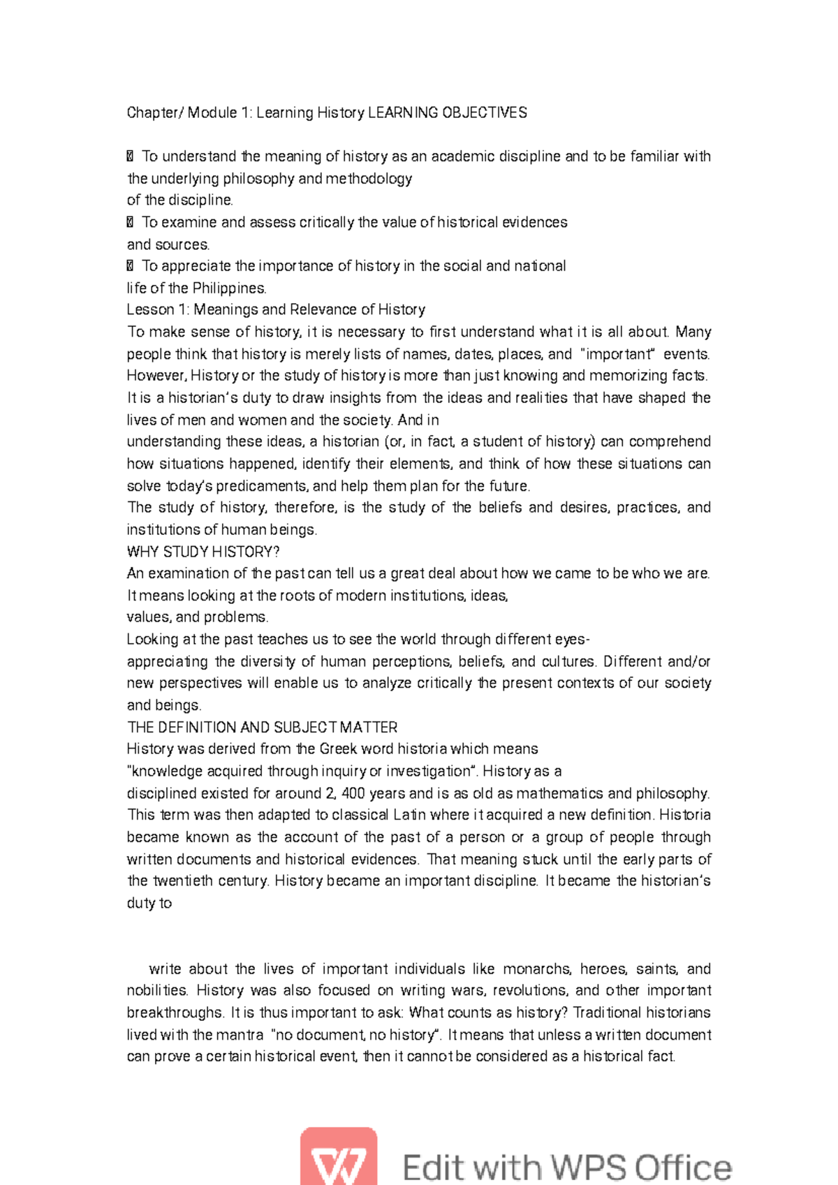 Chapter Module 1 - ฀ To examine and assess critically the value of ...