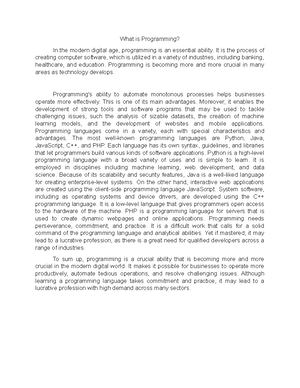 Integrative-Programming - Integrative Programming Integrative Programming and Technology refers ...