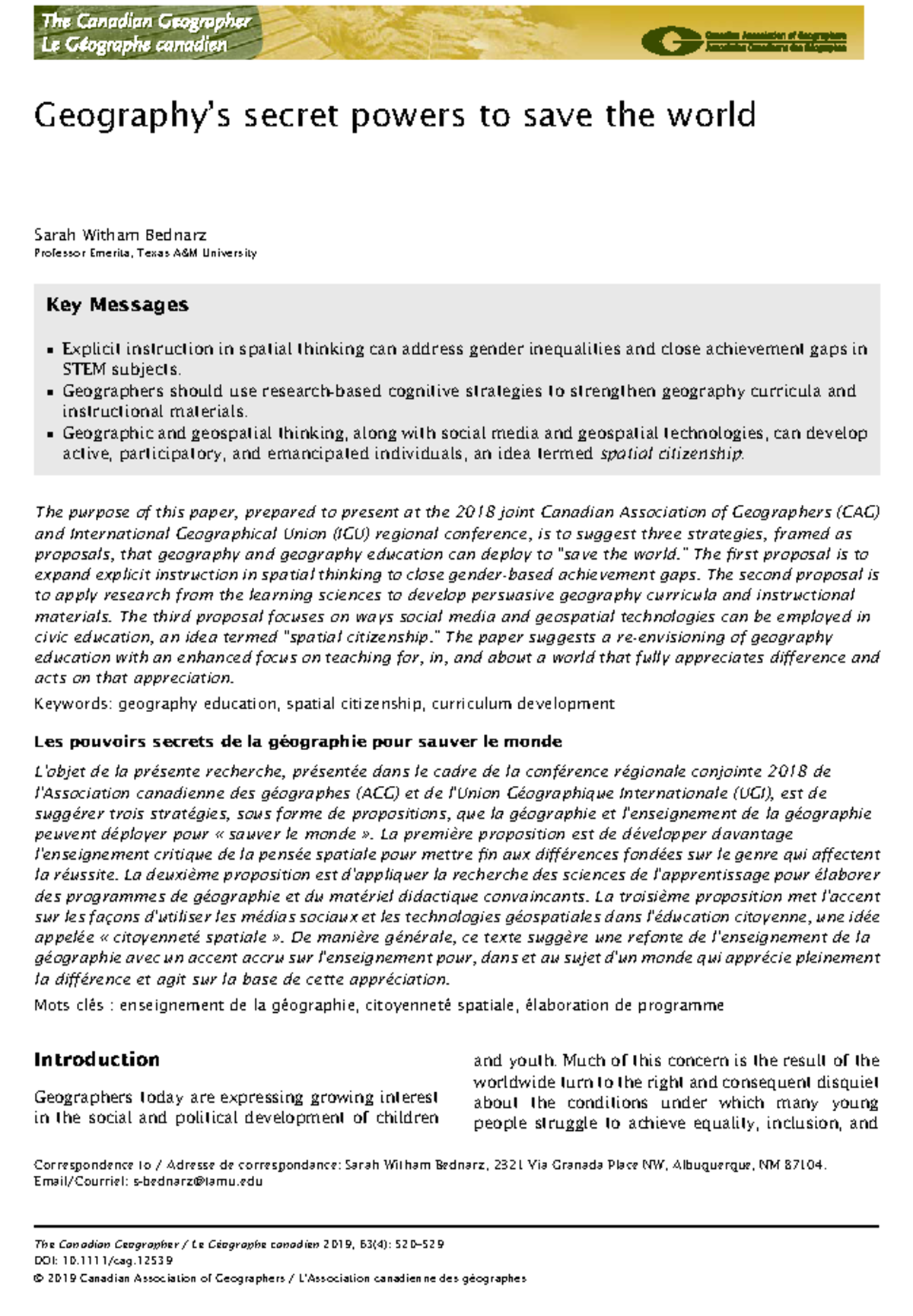 Geography Education Reimagined: Strategies for Spatial Citizenship (CAG ...