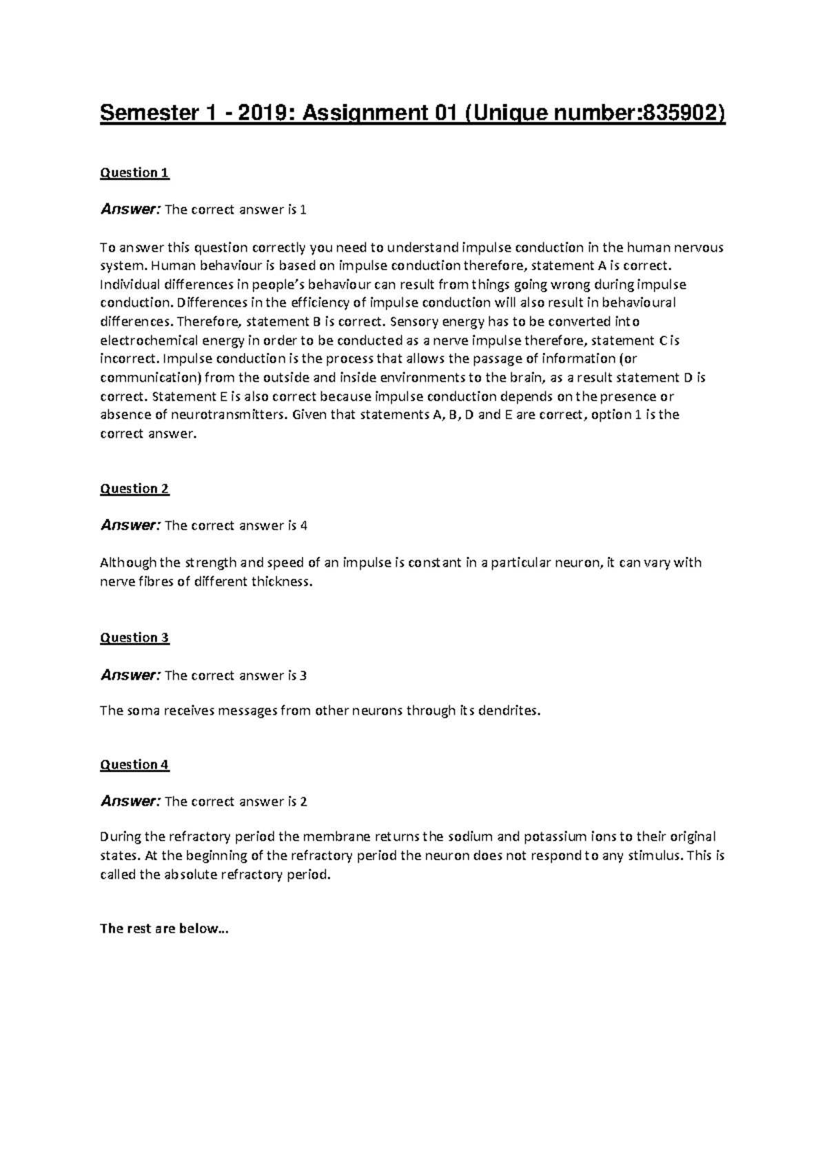 PYC1501 - Semester 1 2022 - Assessments - ASSESSMENT 2 – SEMESTER 1 ...