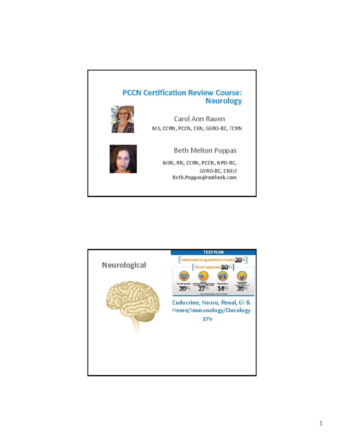 PCCN Neuro - Comprehensive Review for PCCN Exam Preparation - Studocu