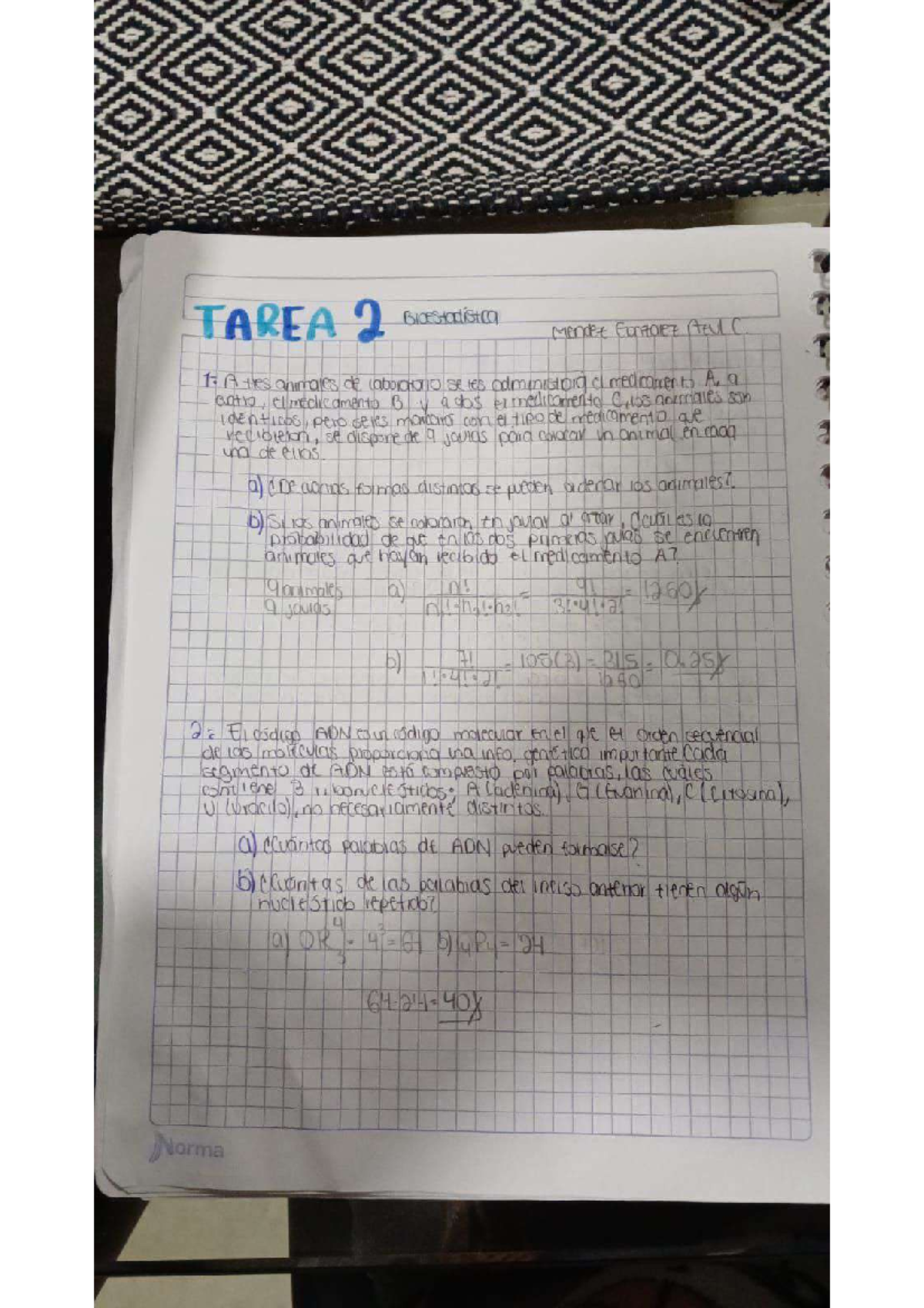 Bioestadística AZUL Tarea 2: Problemas y Respuestas - Studocu