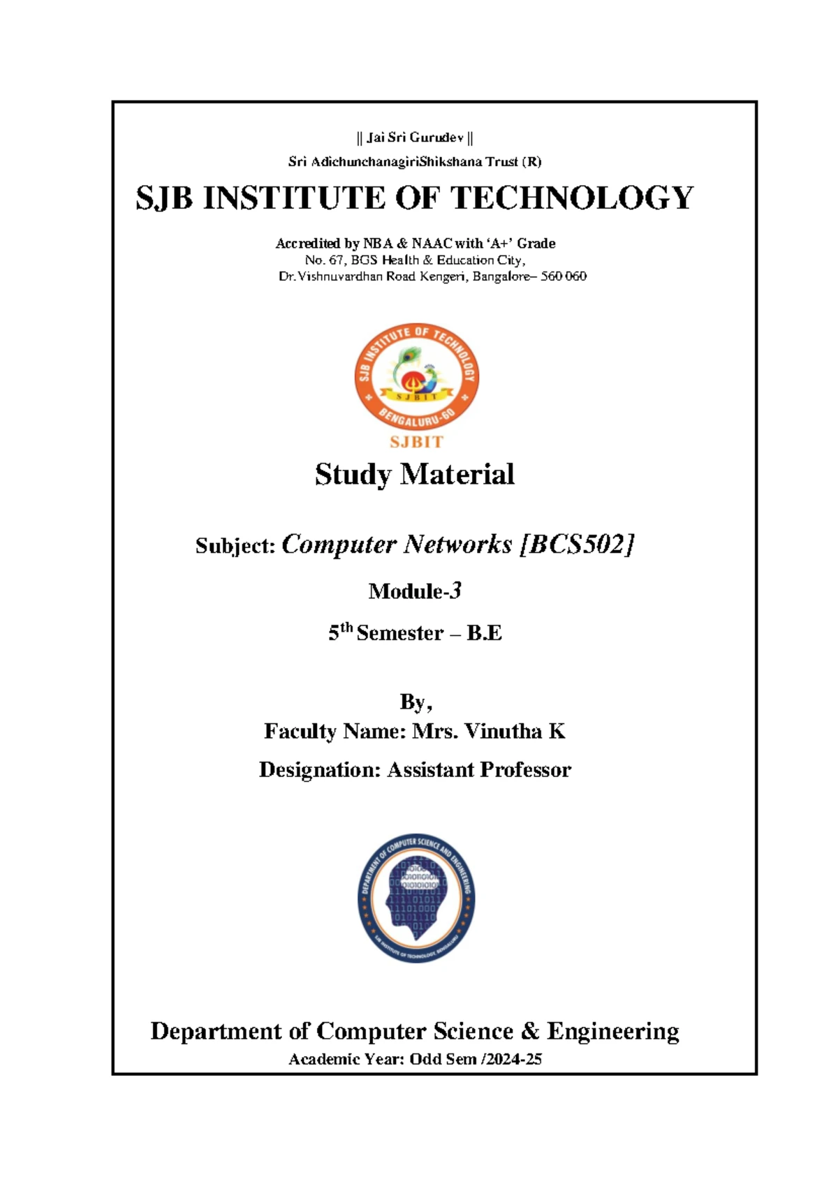 BCS502-4 Final Lab Manual on Computer Networks and NS2 Simulations ...