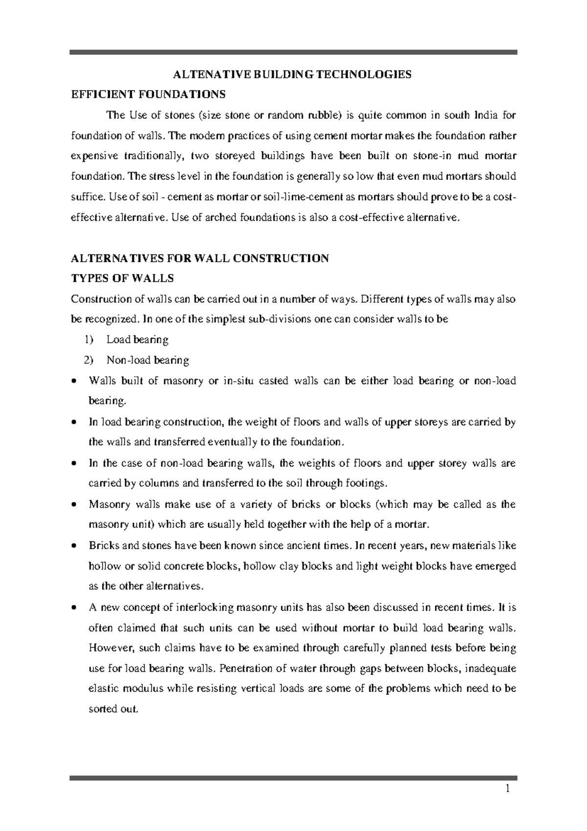 Alternate Building Technologies: Cost-effective Solutions and ...