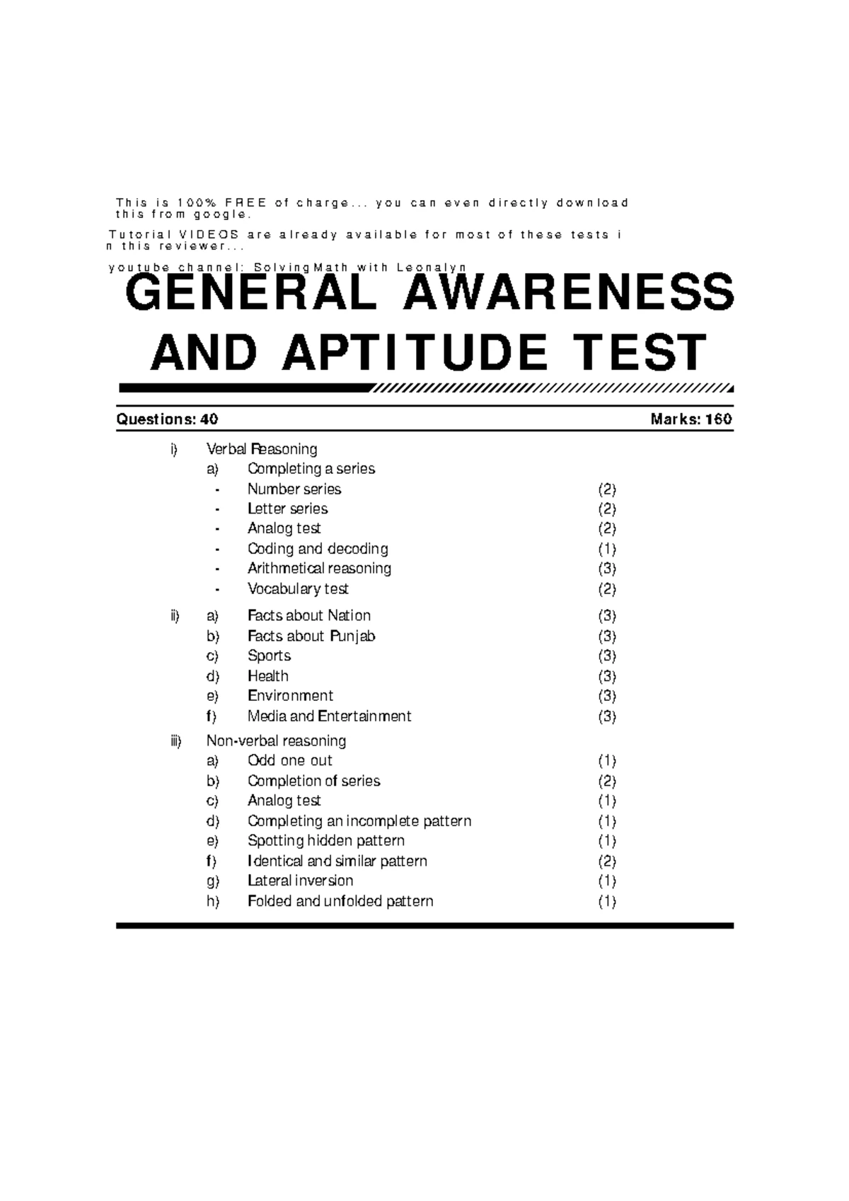 Philippine Air Force. Classification Test(PAFGCT) - PHILIPPINE AIR ...