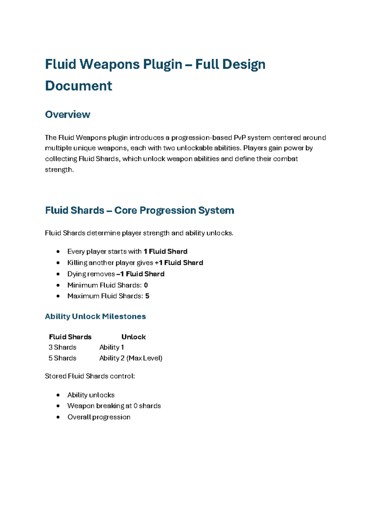 Fluid Weapons Plugin Design Overview - Final Document - Studocu
