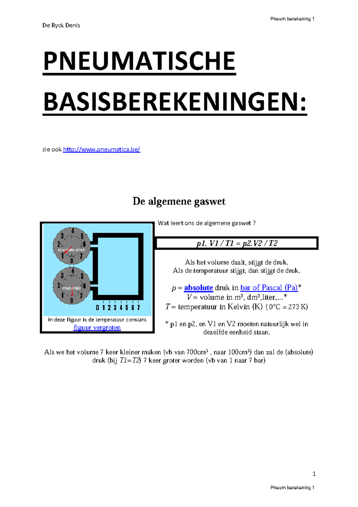 Pneumatica berekeningen 2 Em - in - Studocu