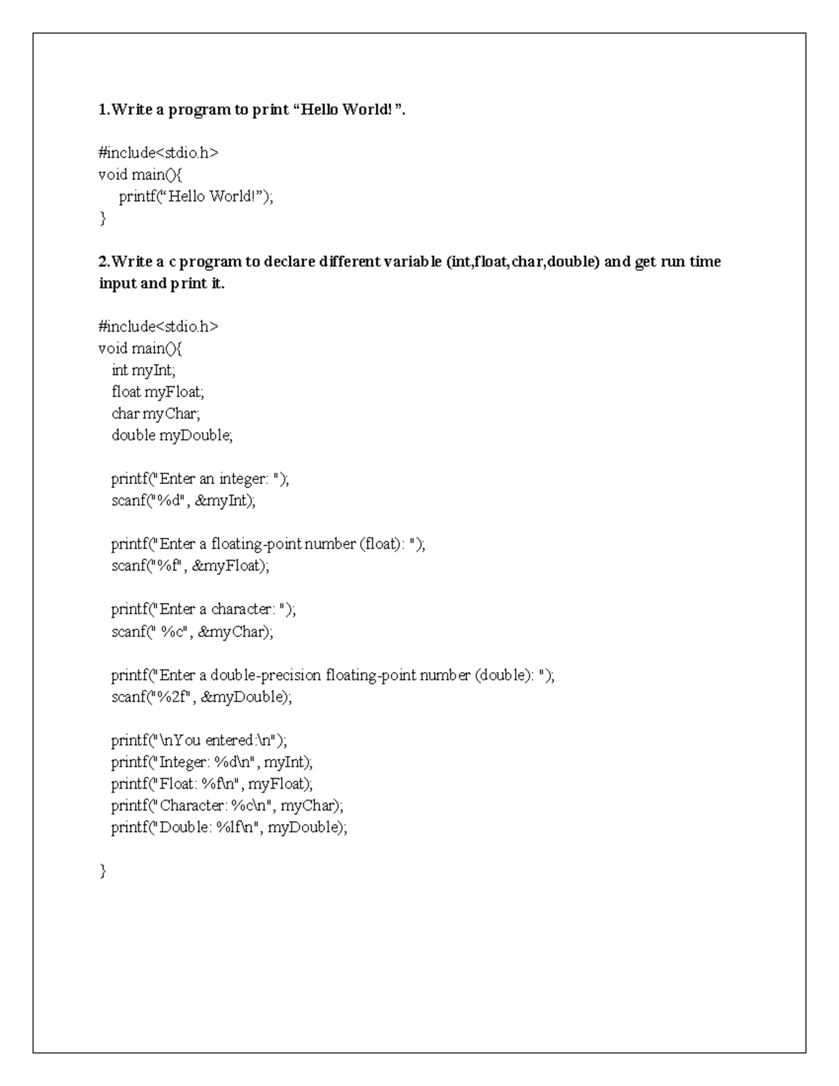 C Programming Basics: Essential Notes and Exercises - Studocu