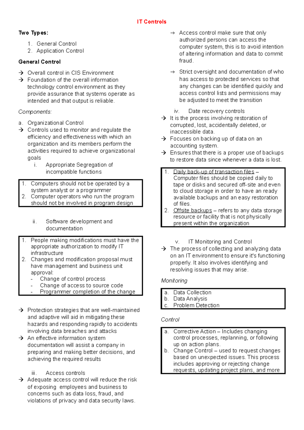 IT Controls Overview: General & Application Controls in CIS Environment ...