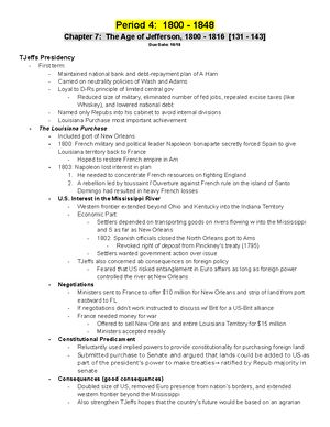 Apush Amsco Notes - UNIT Three (1754-1800) - APUSH AMSCO NOTES - UNIT ...