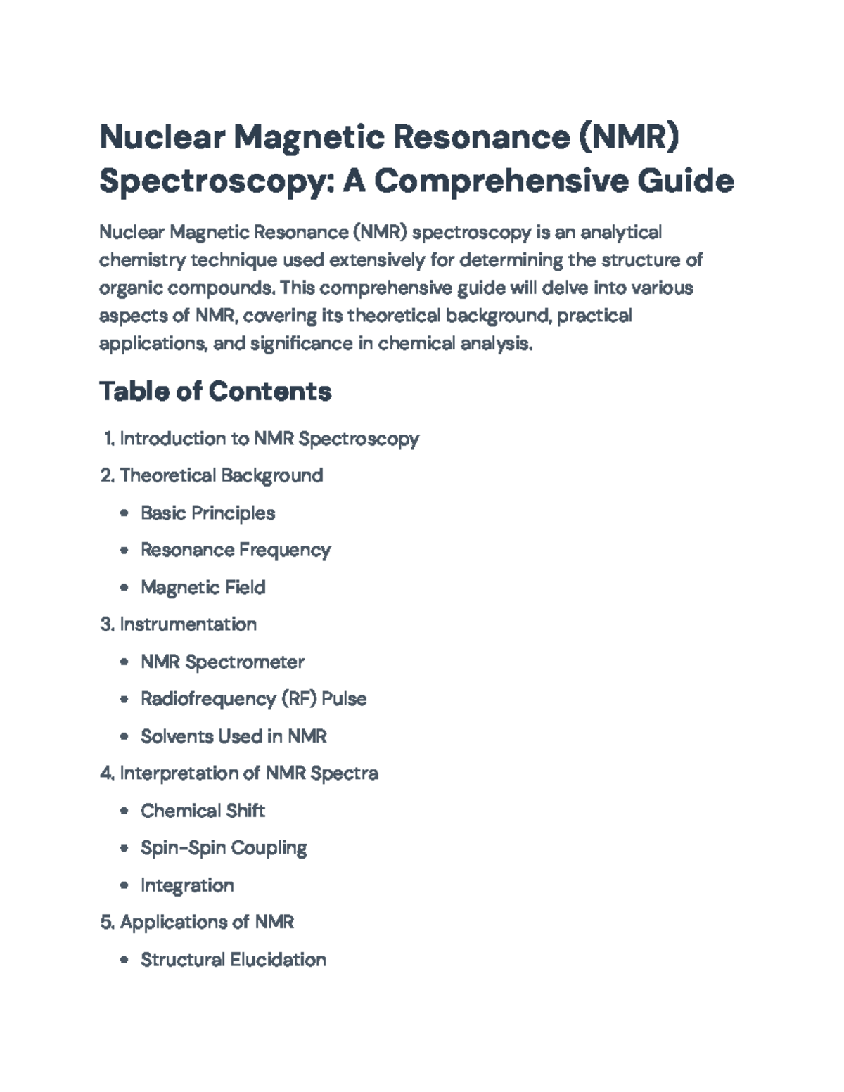 Comprehensive Guide to NMR Spectroscopy: Principles & Applications ...