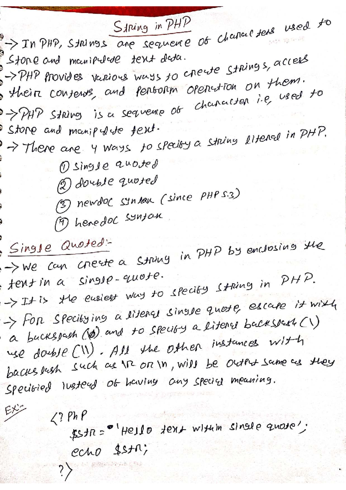 PHP String and Array Manipulation Techniques - WT19 - Studocu