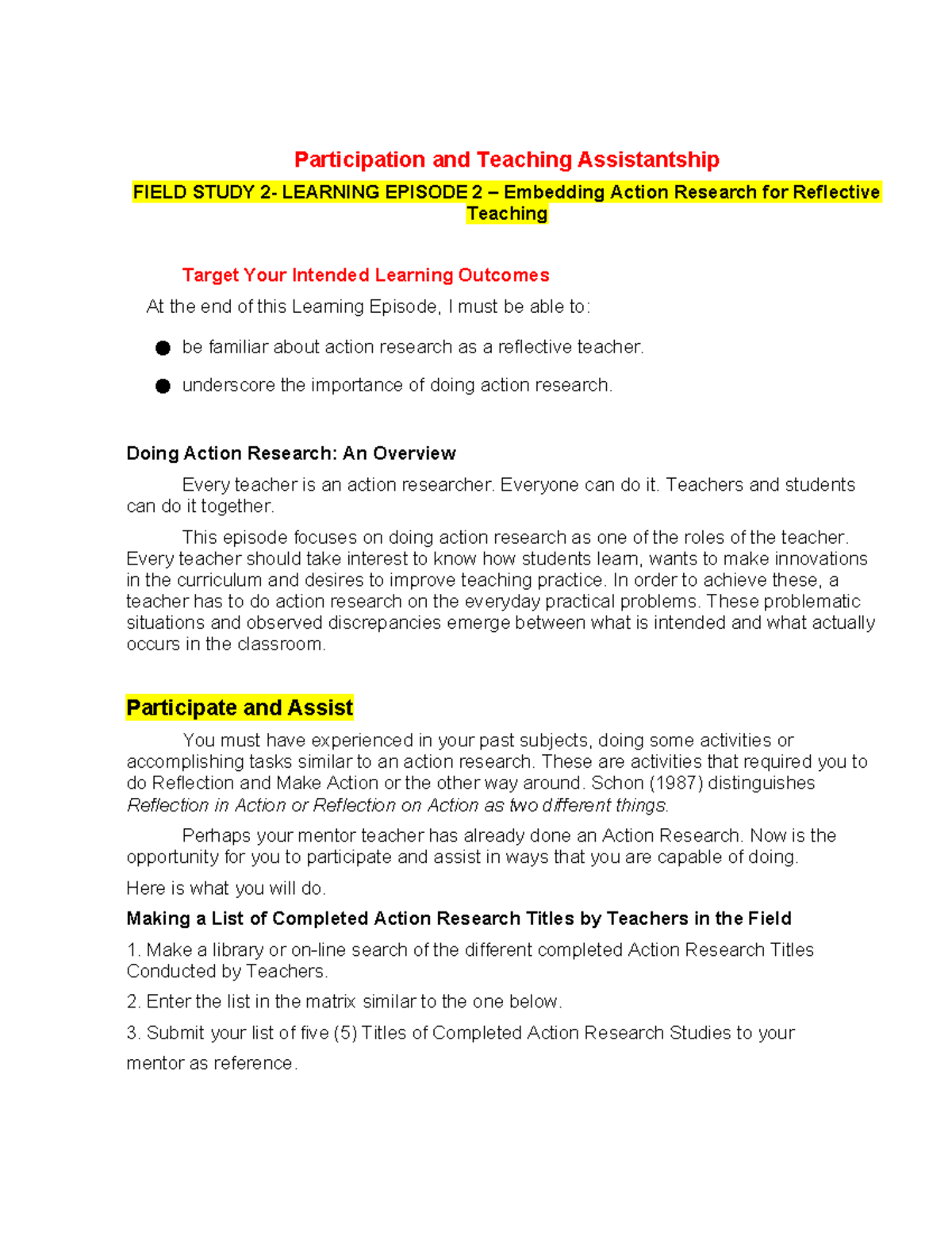 FS 2-2 - demonstrations - Participation and Teaching Assistantship ...