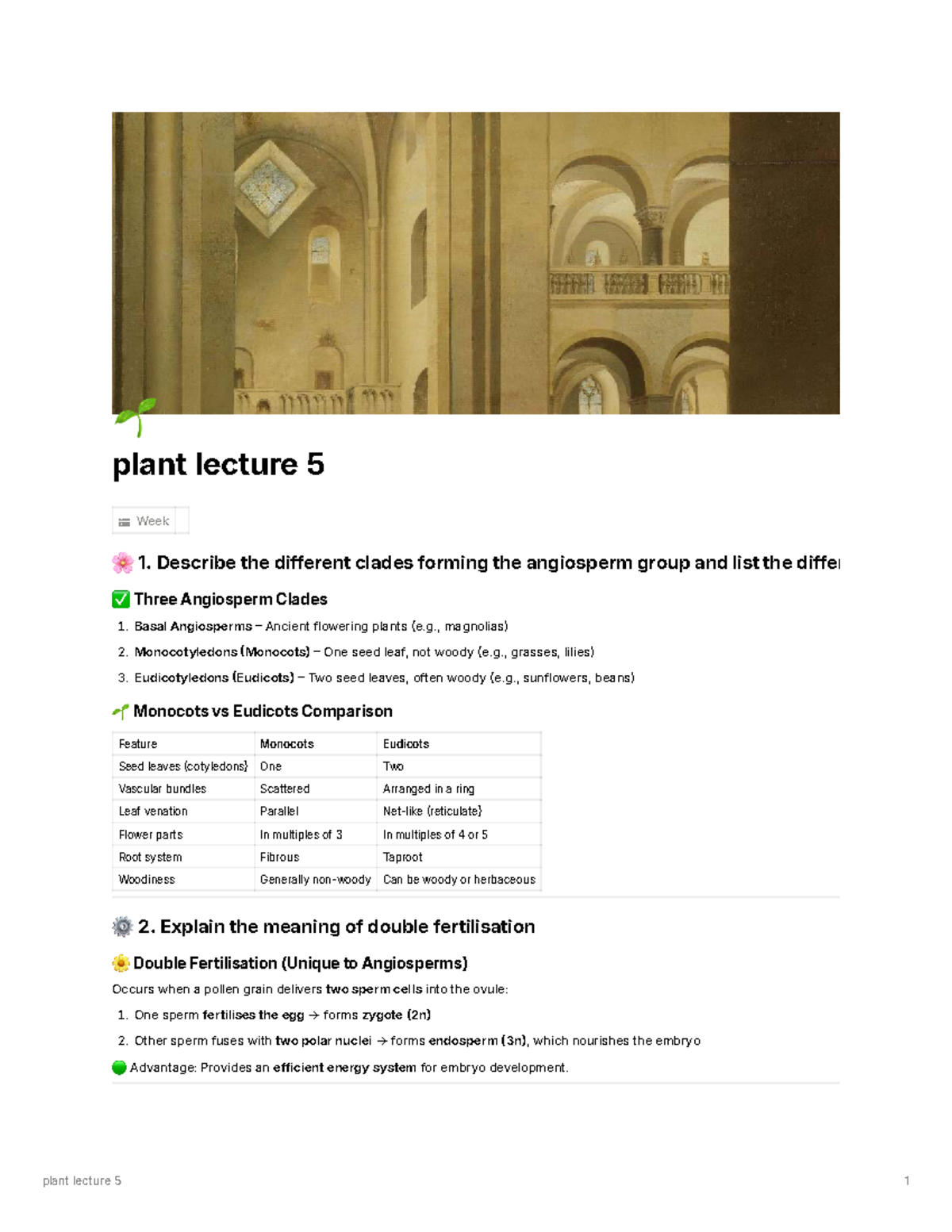 Plant Lecture 5: Angiosperm Clades, Pollination, and Seed Dispersal ...