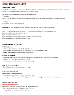 Agreed Bundle oF Documents (PART A,B,C) - Civil Procedure II - MMU ...