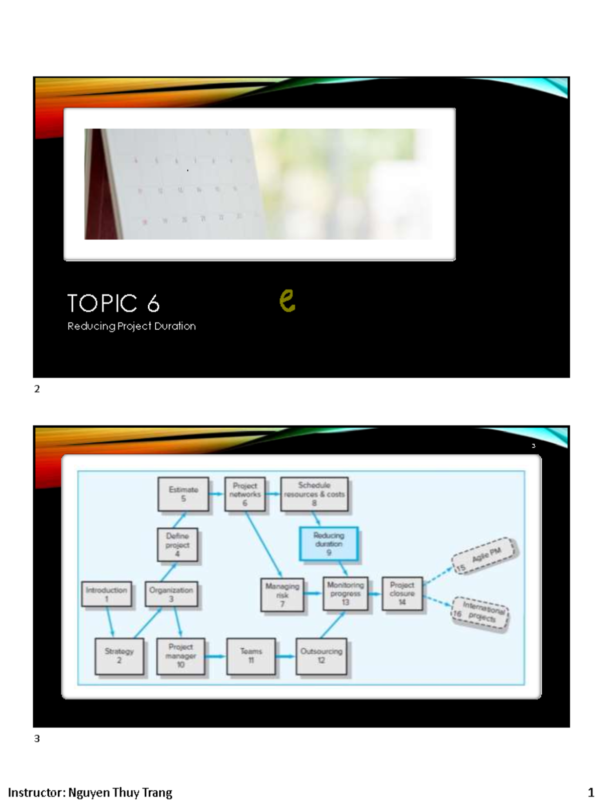 Topic 6 - dkewfkewf - Reducing Project Duration TOPIC Rationale for ...