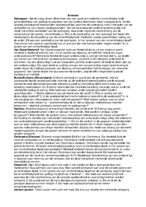 ARresten IBR - dit is niet de inhoud van de arresten, wel de ...